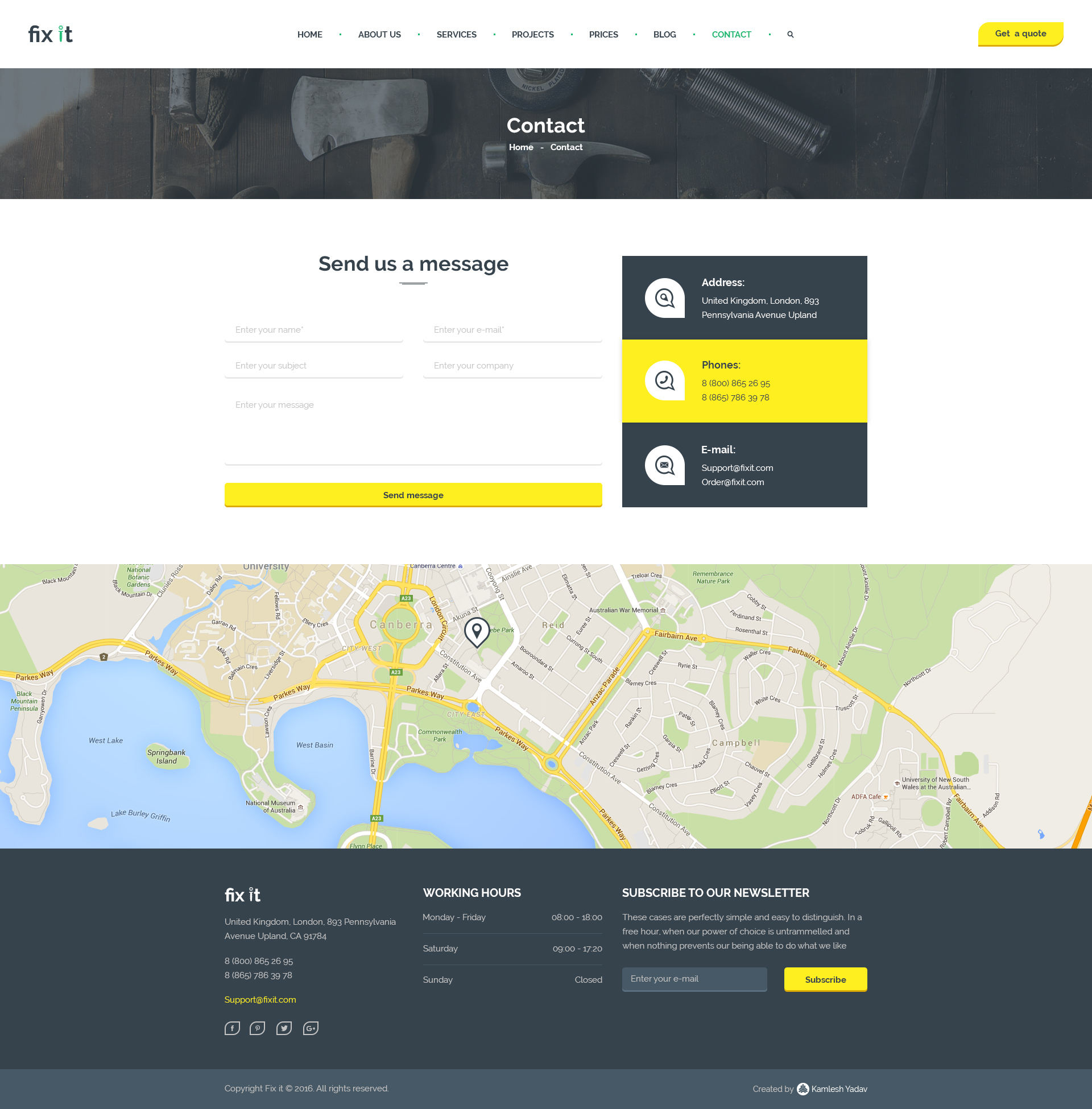Fixit - Multipurpose Construction & Building PSD by kamleshyadav | ThemeForest